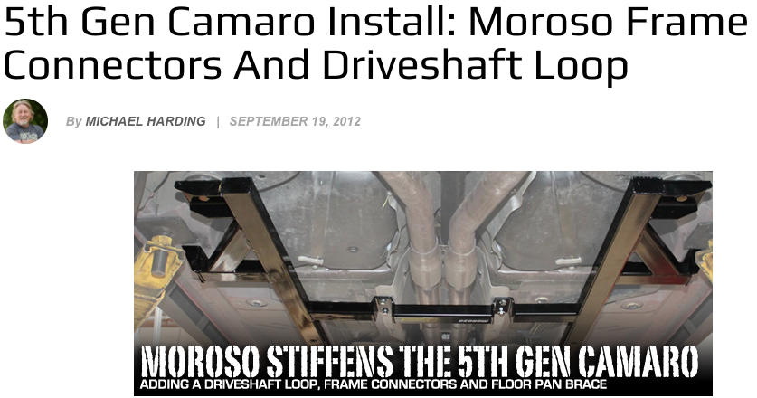 Moroso 5th Gen Camaro Install: Moroso Frame Connectors and Driveshaft Loop